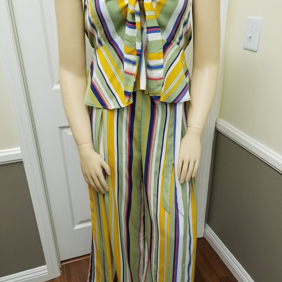 Pants & Jumpsuits | Gorgeous 2 Piece Lime And Yellow Pant Set Plussize ...